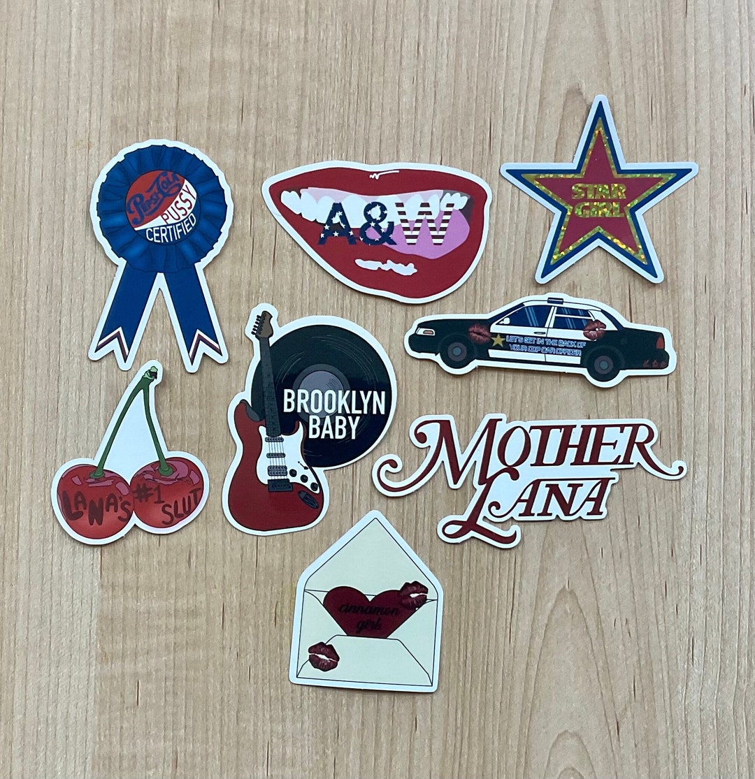 Aesthetic Lana Del Rey Sticker Pack, Laptop Sticker, Water Bottle ...