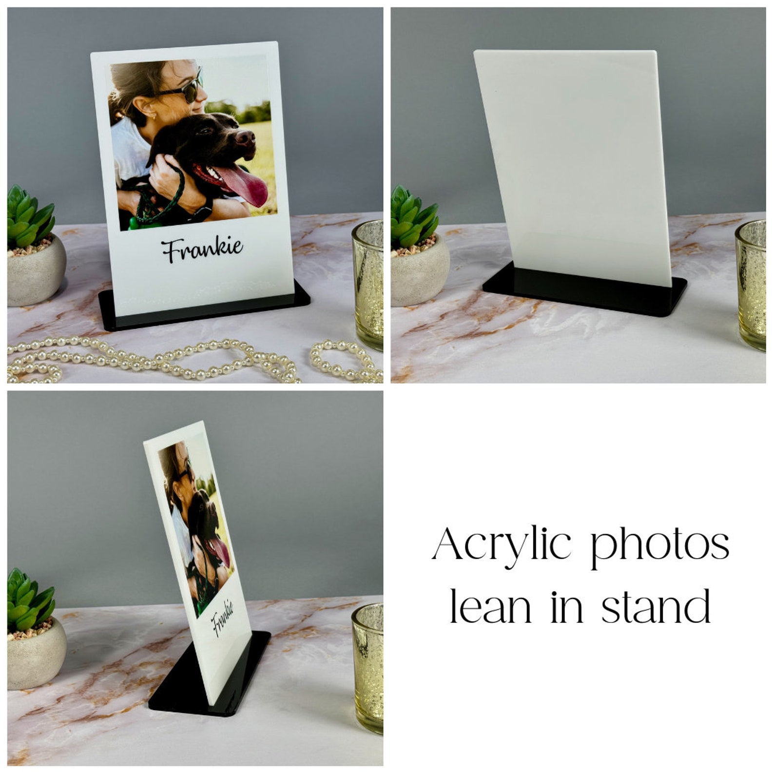 Personalised Photo Print Plaque With Stand | Custom Photo Frame First ...