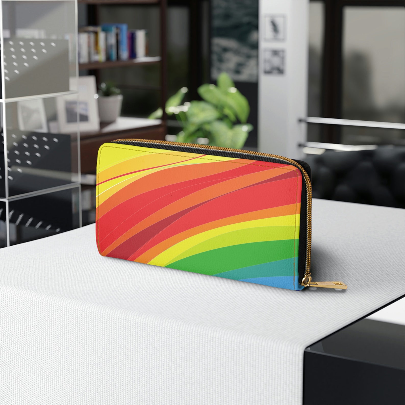 Rainbow Zipper Wallet - Etsy