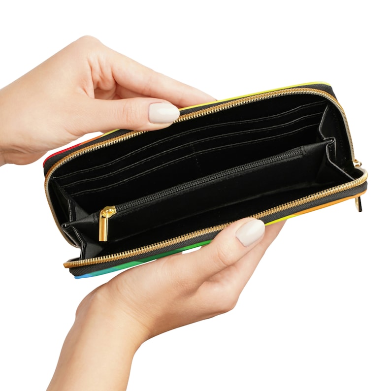 Rainbow Zipper Wallet - Etsy