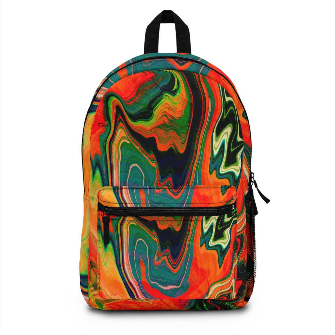 Abstract Swirl Polyester Backpack: Lightweight Waterproof Rucksack - Etsy