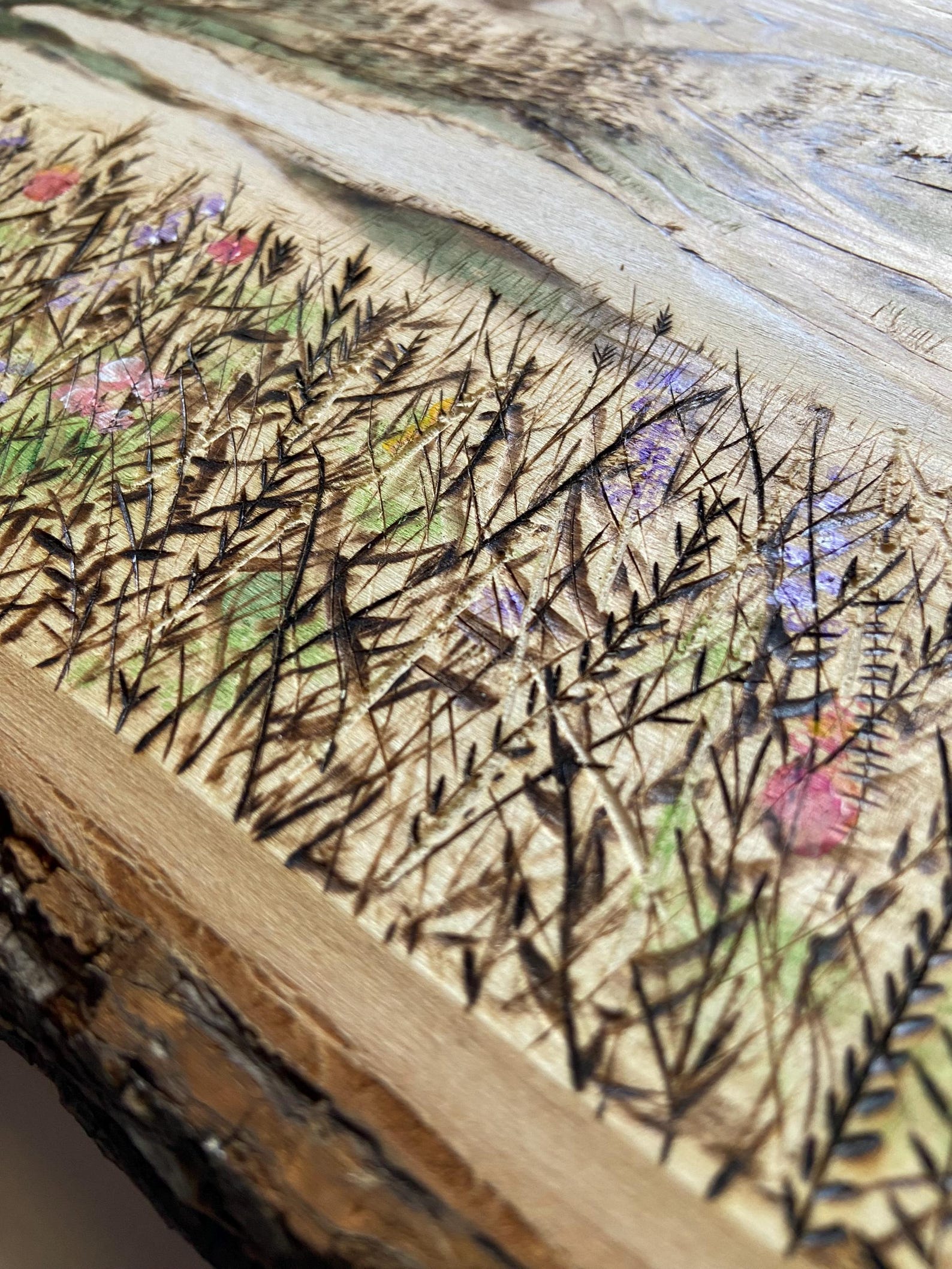 Wood Burned, Carved, and Painted Mount Rainier - Etsy