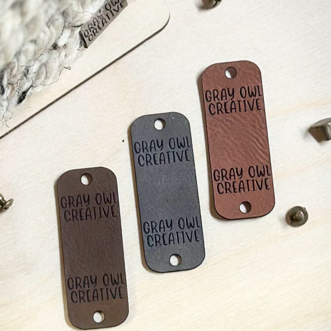 No Sew 2.25 Inch Tags for Crochet Labels for Knits Custom Tags for ...