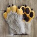 Beige, Yellow and Brown Paws With Brown Minky Claws! - Etsy