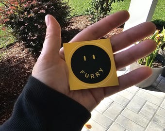 Neutral Smiley Face Sticker - Etsy