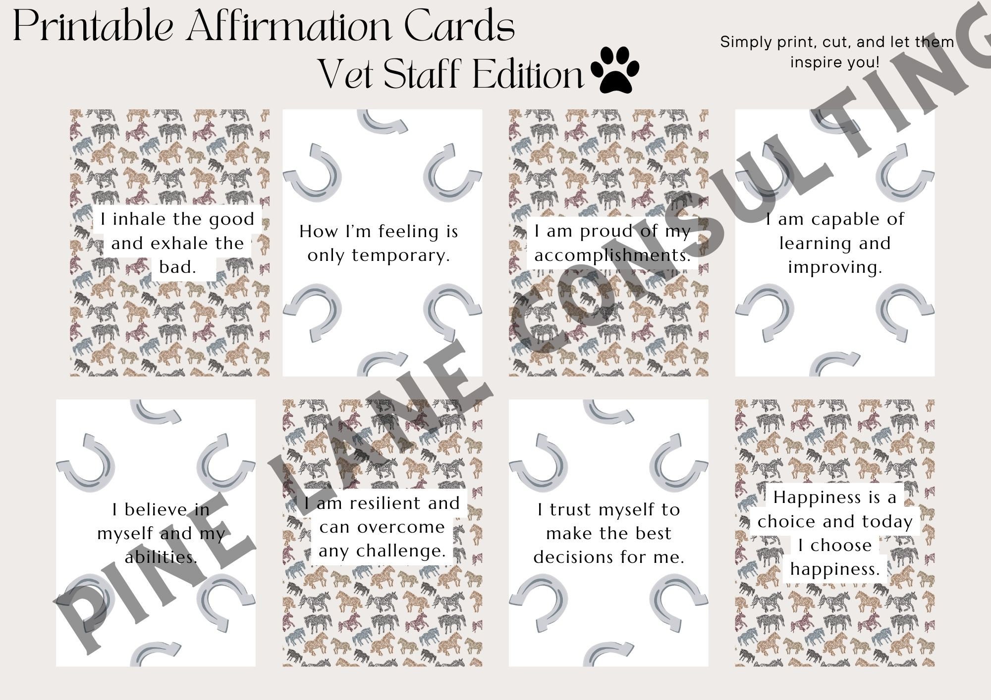 Veterinary Affirmation Cards: Vet Staff Morale (printable) - Etsy