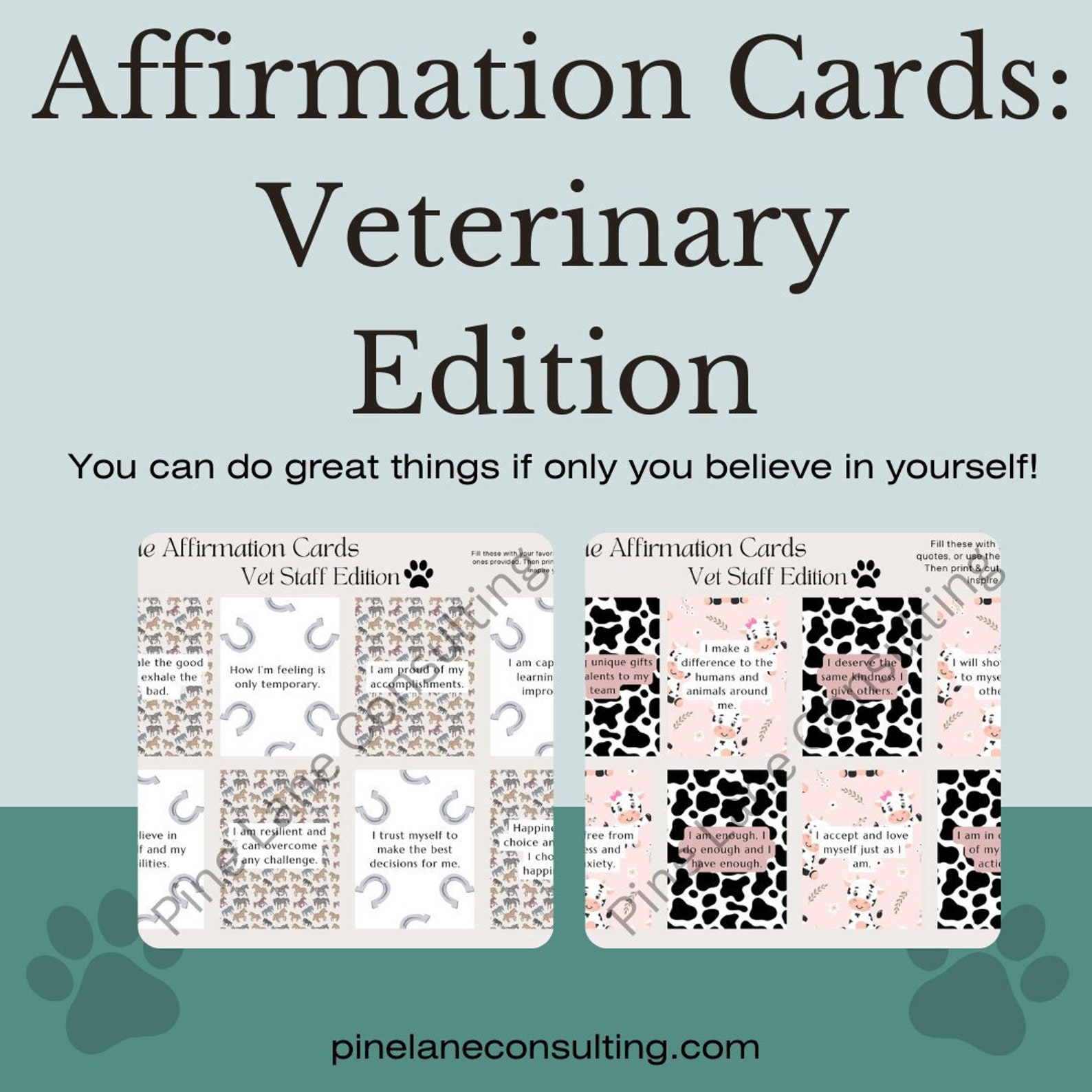 Veterinary Affirmation Cards: Vet Staff Morale (printable) - Etsy