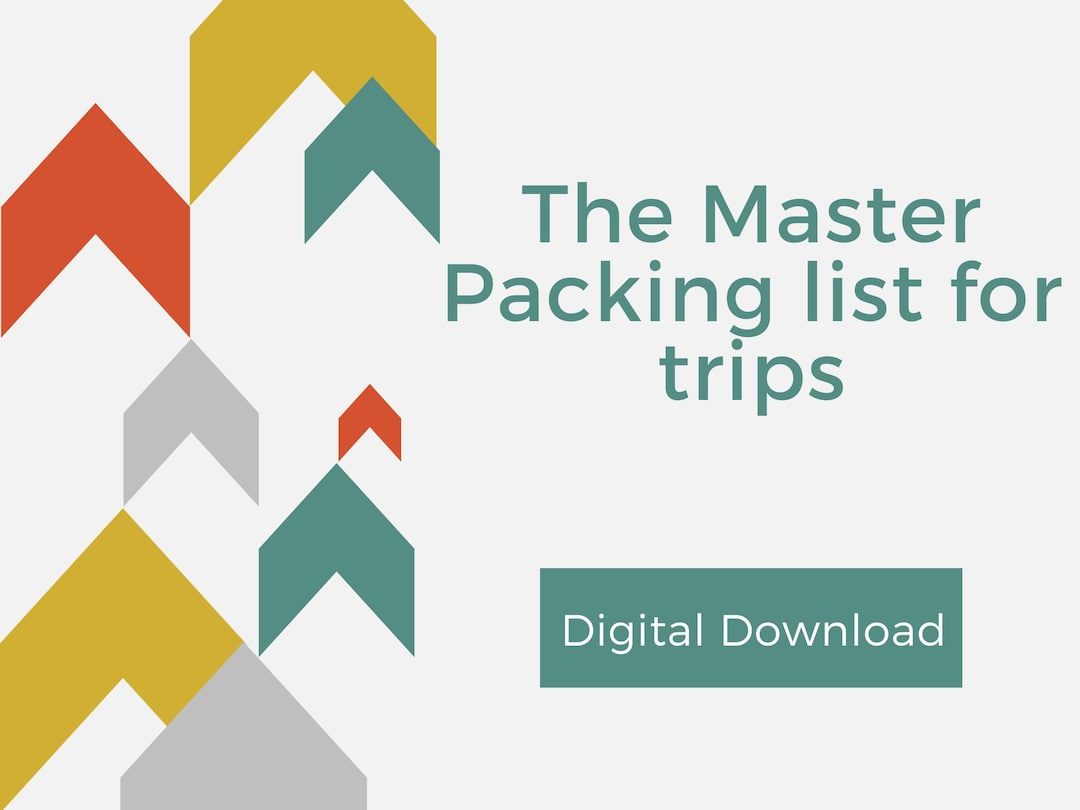 Master Packing List for Trips - Etsy