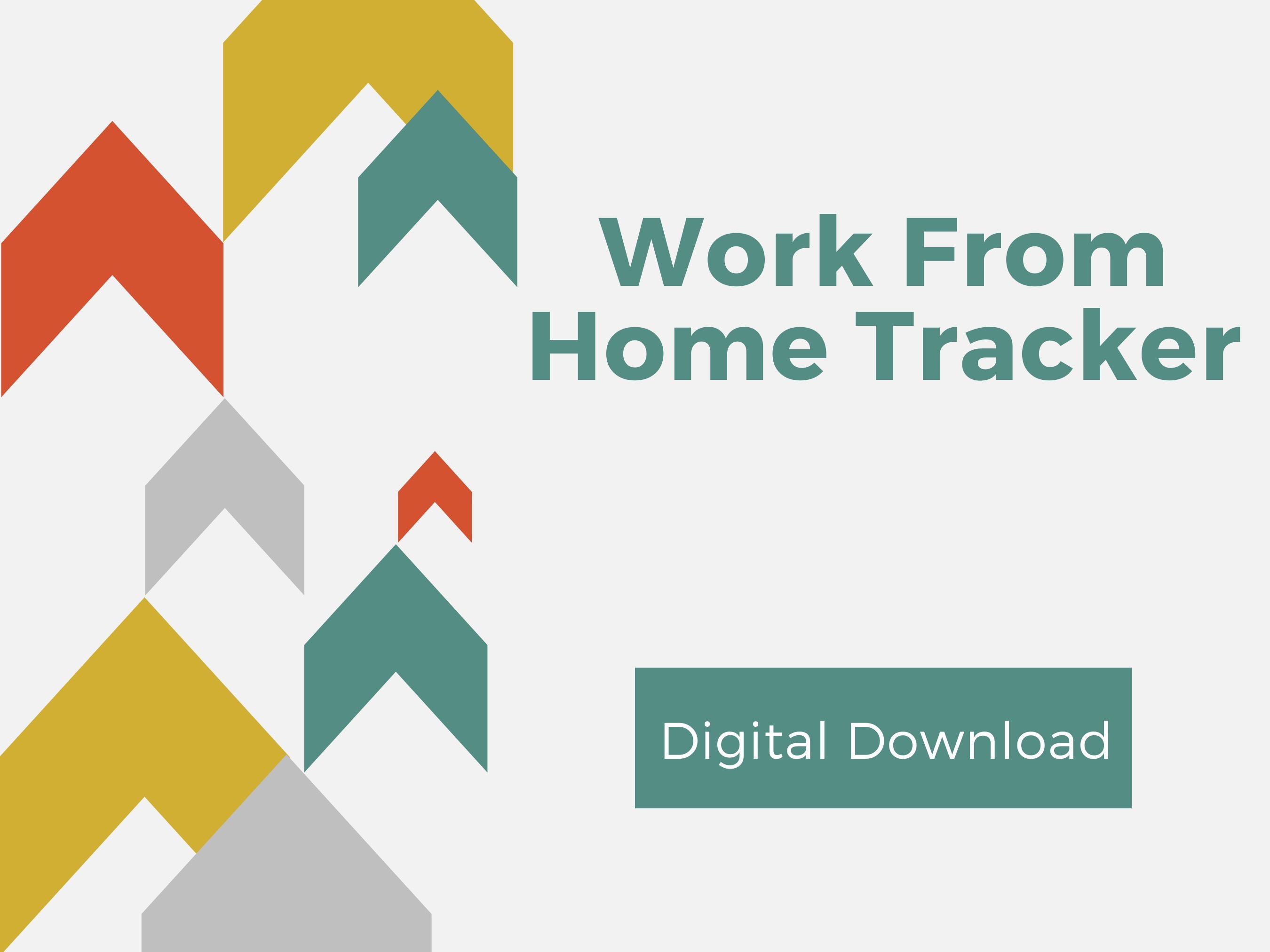 Work From Home Tracker Digital Download, Canva Template - Etsy