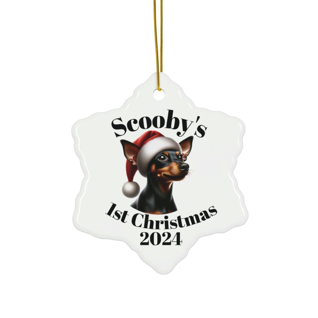 Personalized Traditional Min Pin 2024 Christmas Ornament, Min Pin ...