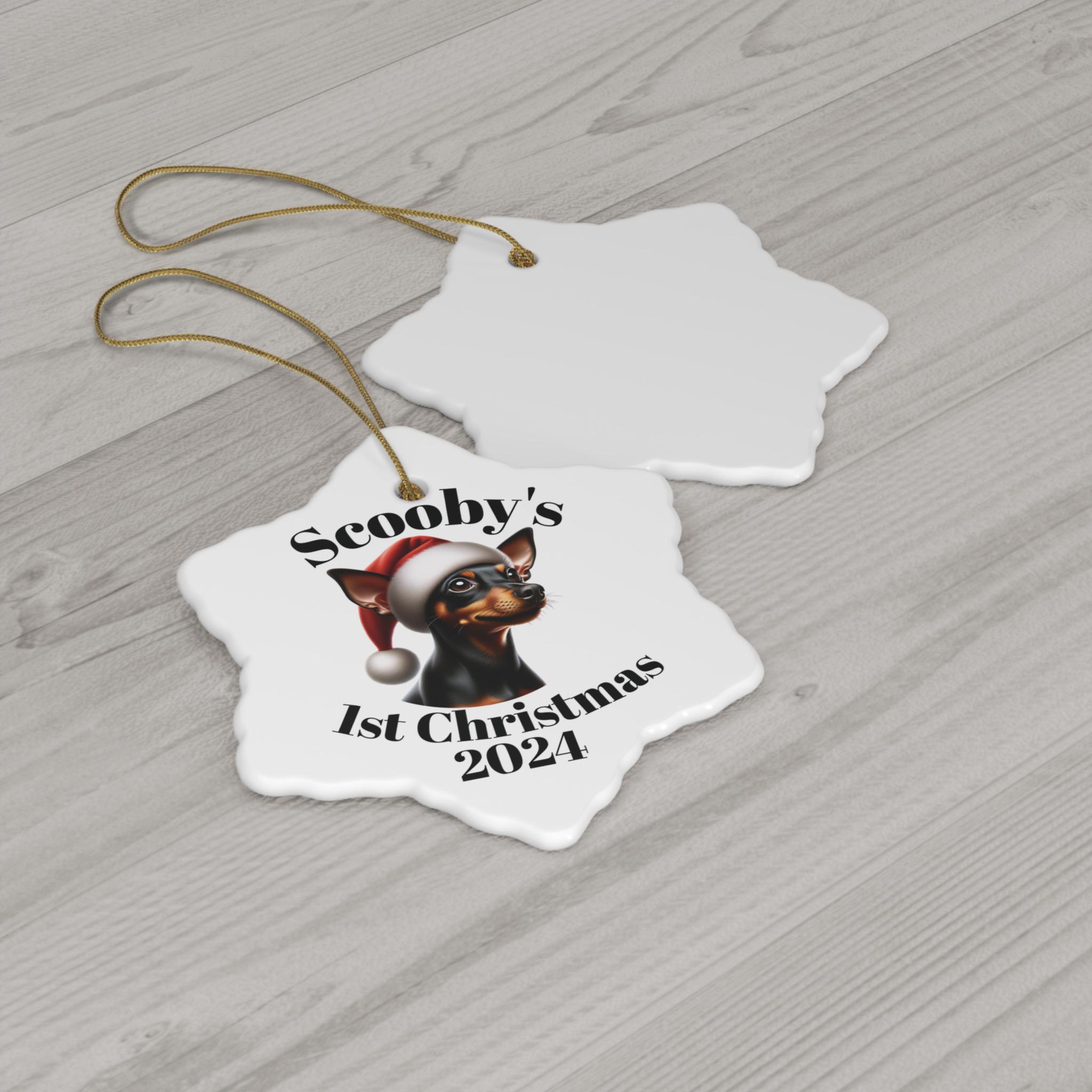 Personalized Traditional Min Pin 2024 Christmas Ornament, Min Pin ...