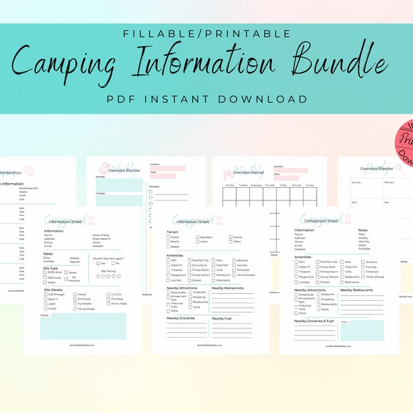 Rv Travel Planner - Etsy