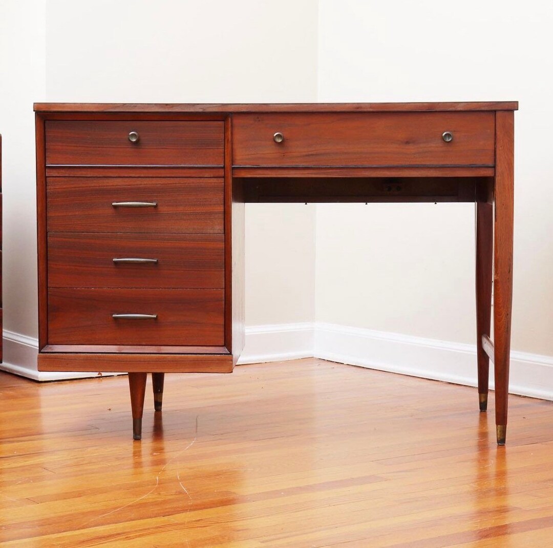 Mid Century Sewing Desk by Singer working Sewing Machine and - Etsy