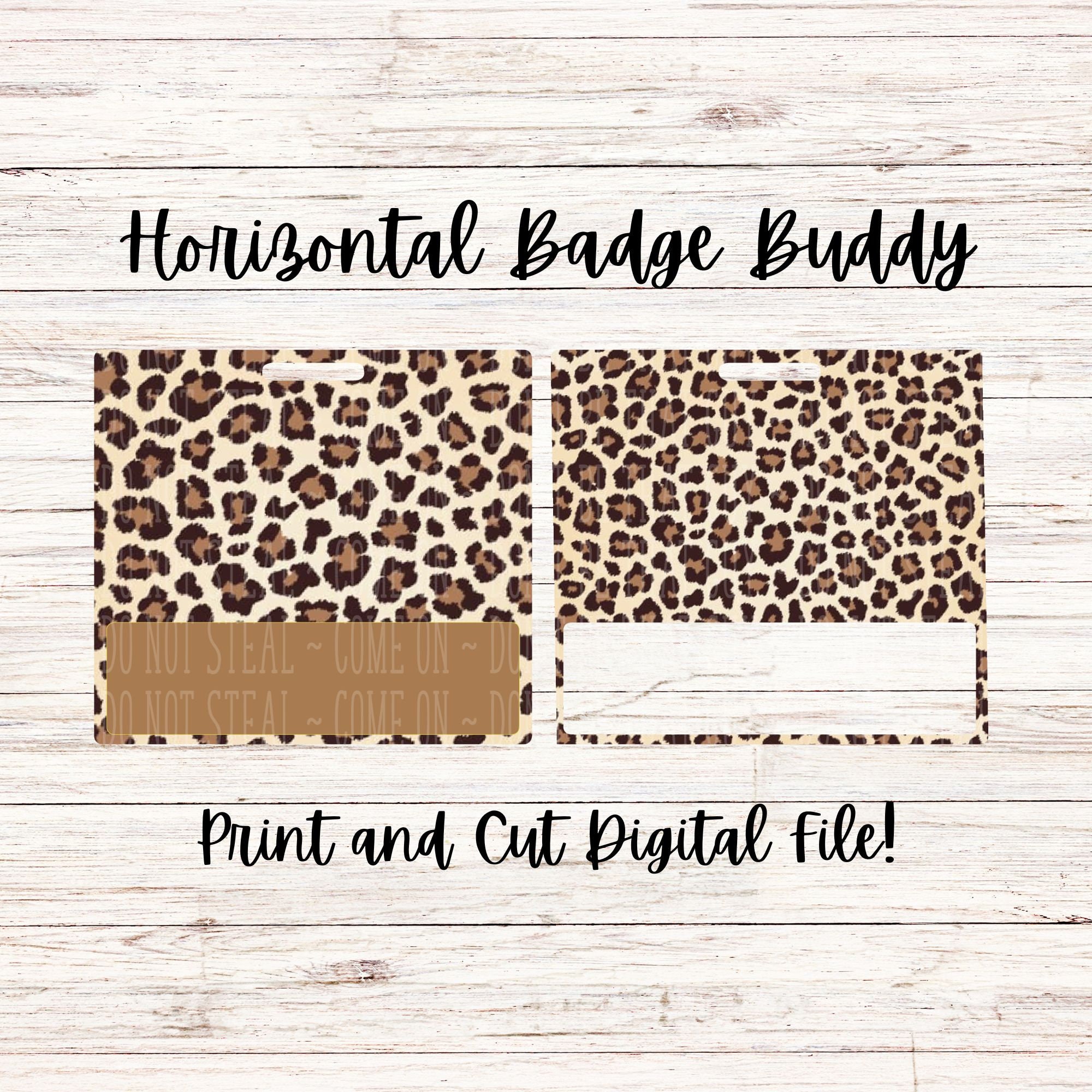 Cheetah Print Badge Buddy Digital Print and Cut PNG Download. - Etsy