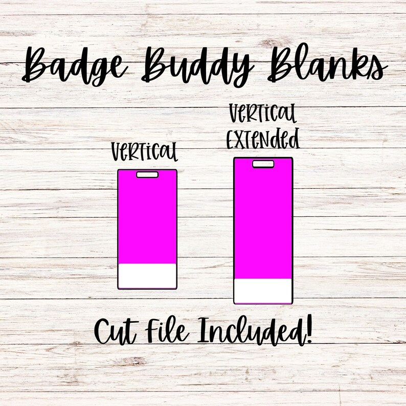 Vertical Badge Buddy Acrylic Blank 1/16 Clear Cast Acrylic. - Etsy