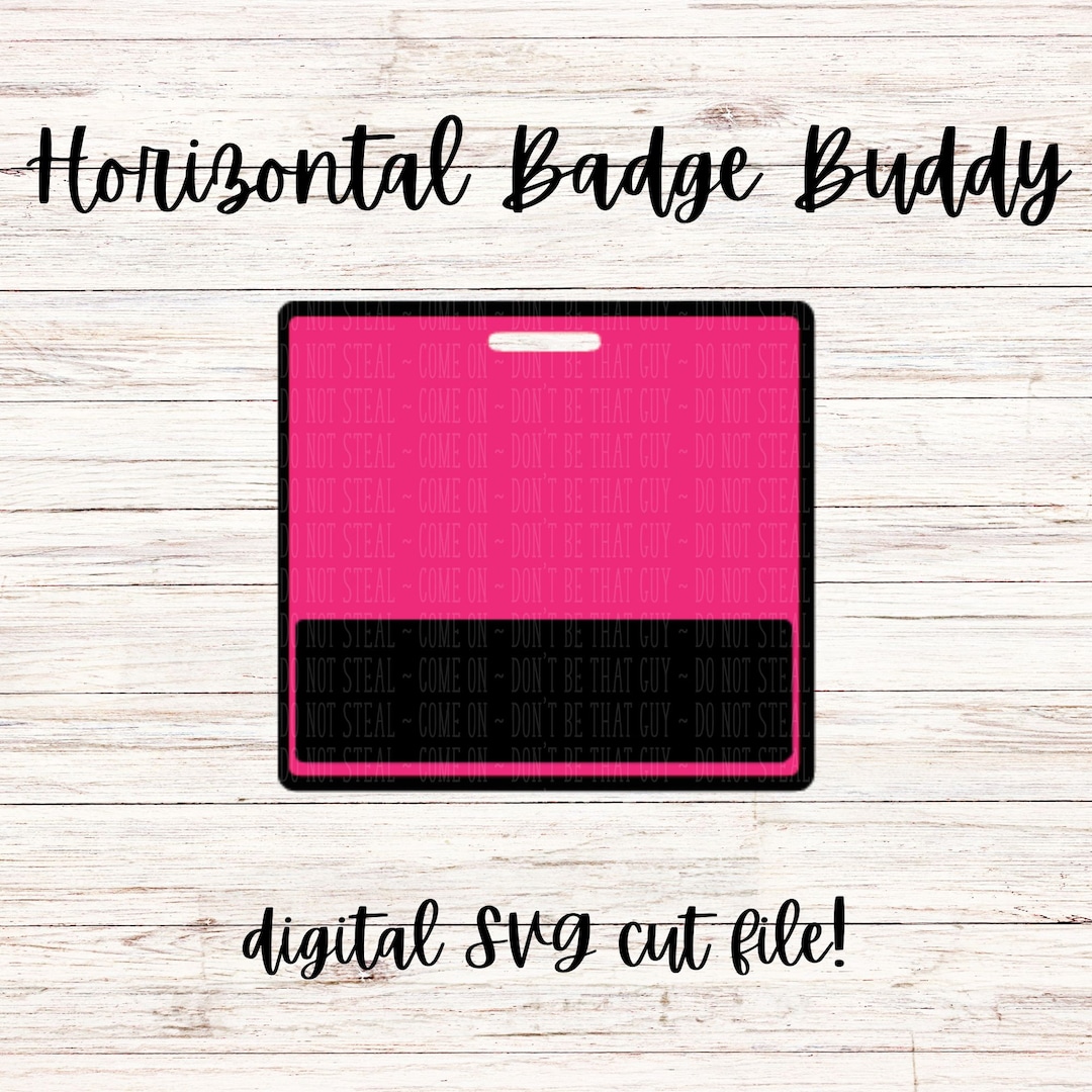 Horizontal Badge Buddy Digital SVG Cut File. - Etsy
