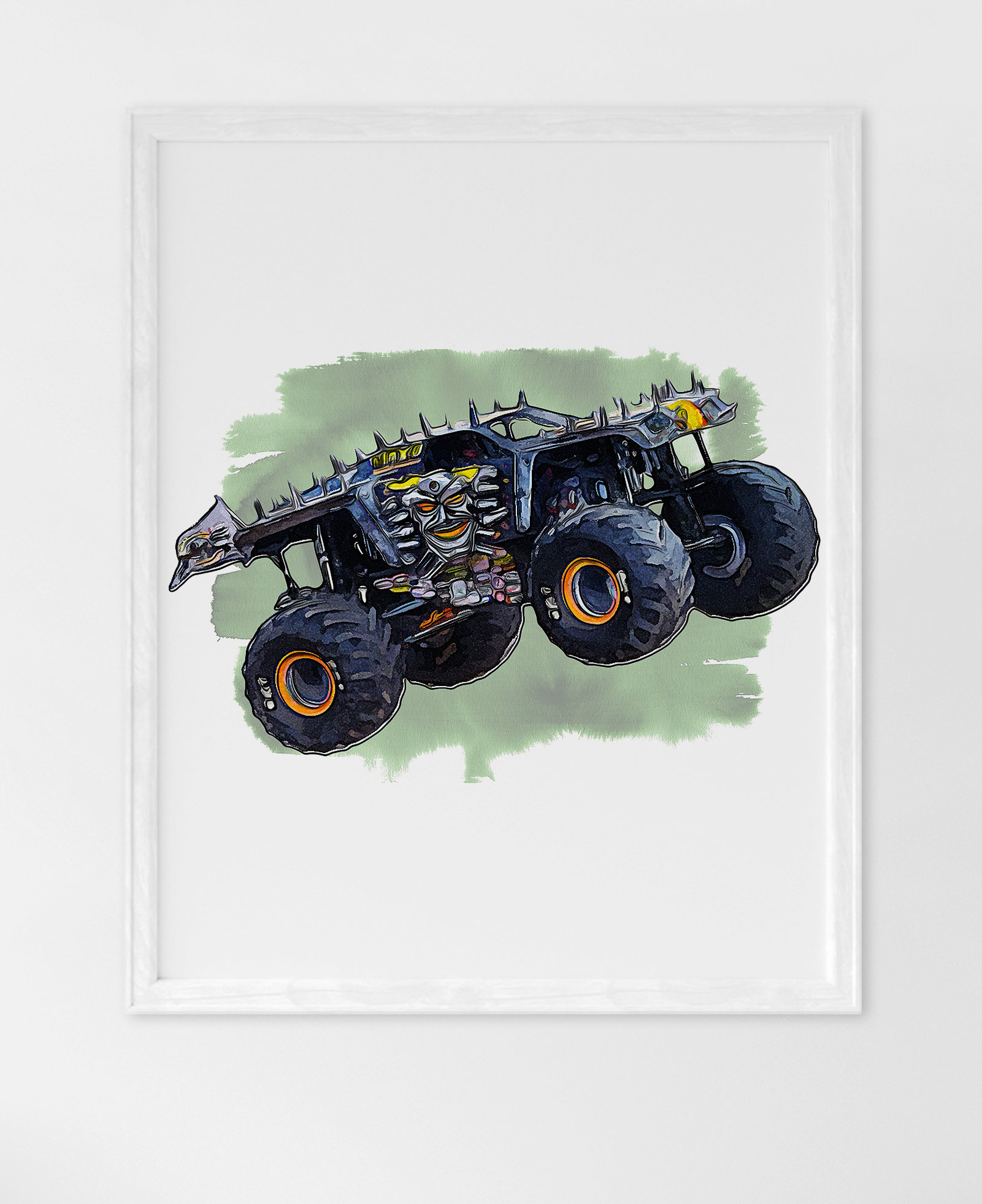 Monster Truck Posters Kids Room Set de 6 vivero Monster Truck Wall Art ...