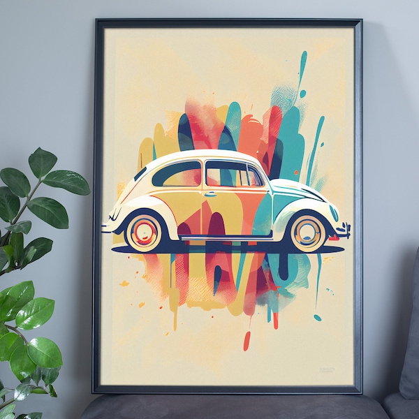Vw Beetle Print - Etsy