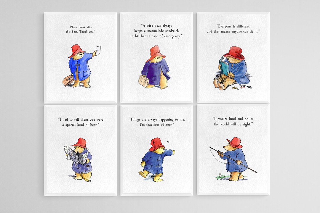 Paddington Bear Prints Paddington Poster Paddington Bear - Etsy
