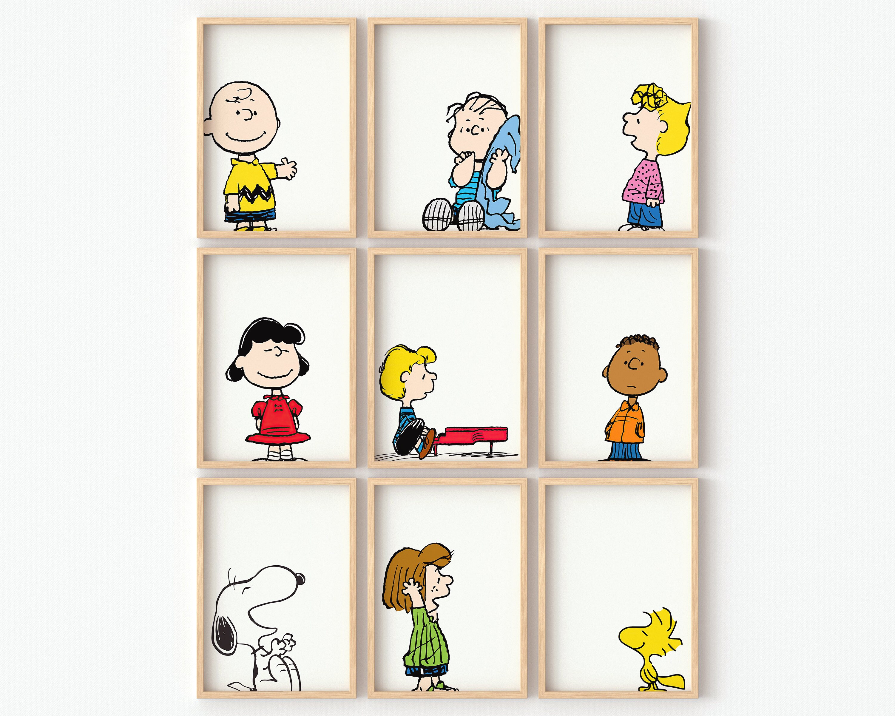 PRINTABLE Peanuts Gang Inspired Wall Art Poster Print Snoopy Charlie ...