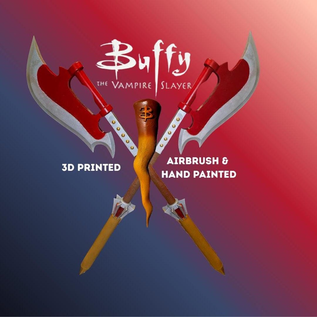 Buffy Vampire Slayer - Weapon Props - Mr. Pointy & Scythe - 3D Printed ...