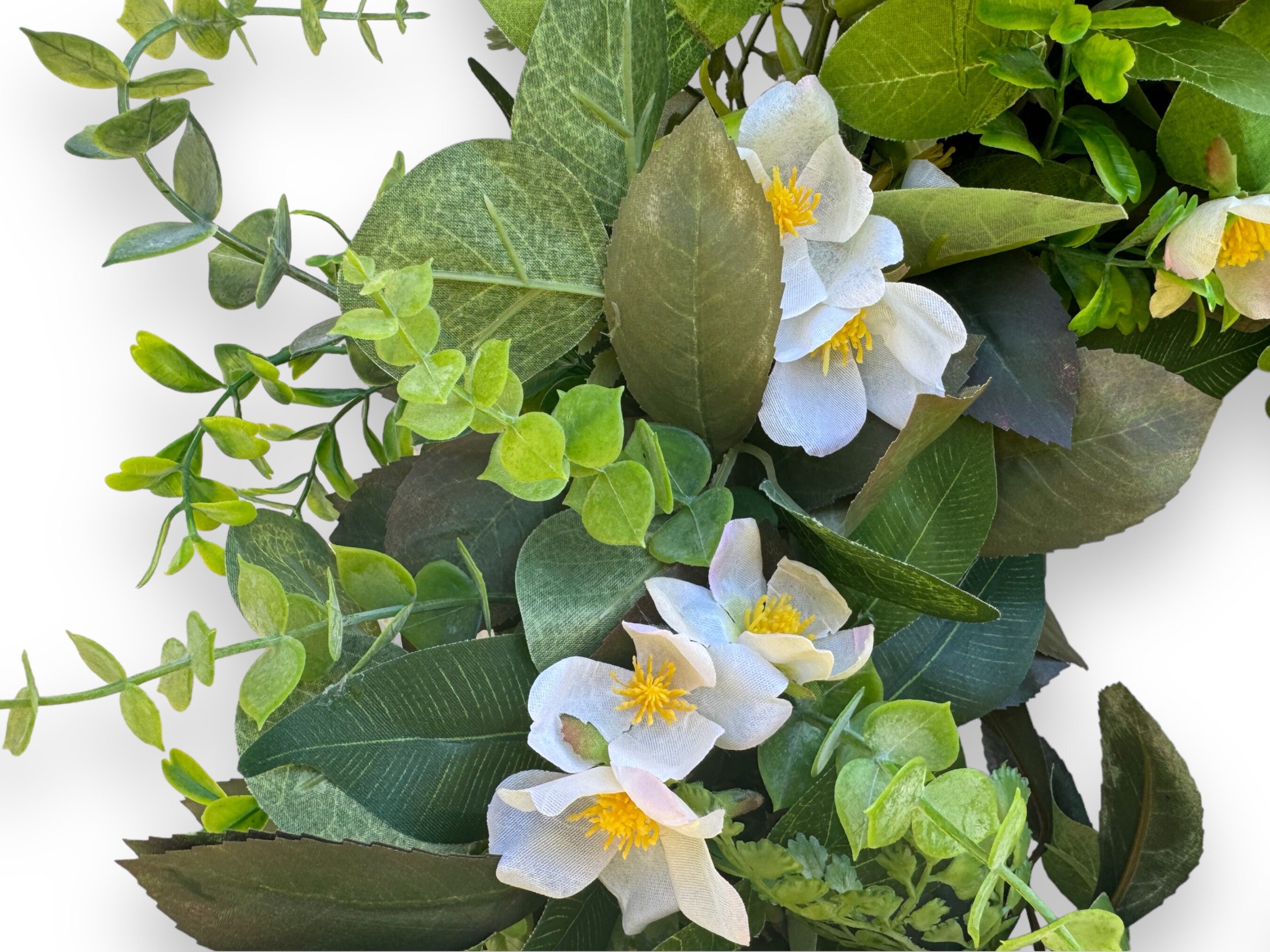 Pear Wreath With Cream Flowers, Farmhouse Kitchen Wreath, Fruit Wreath ...