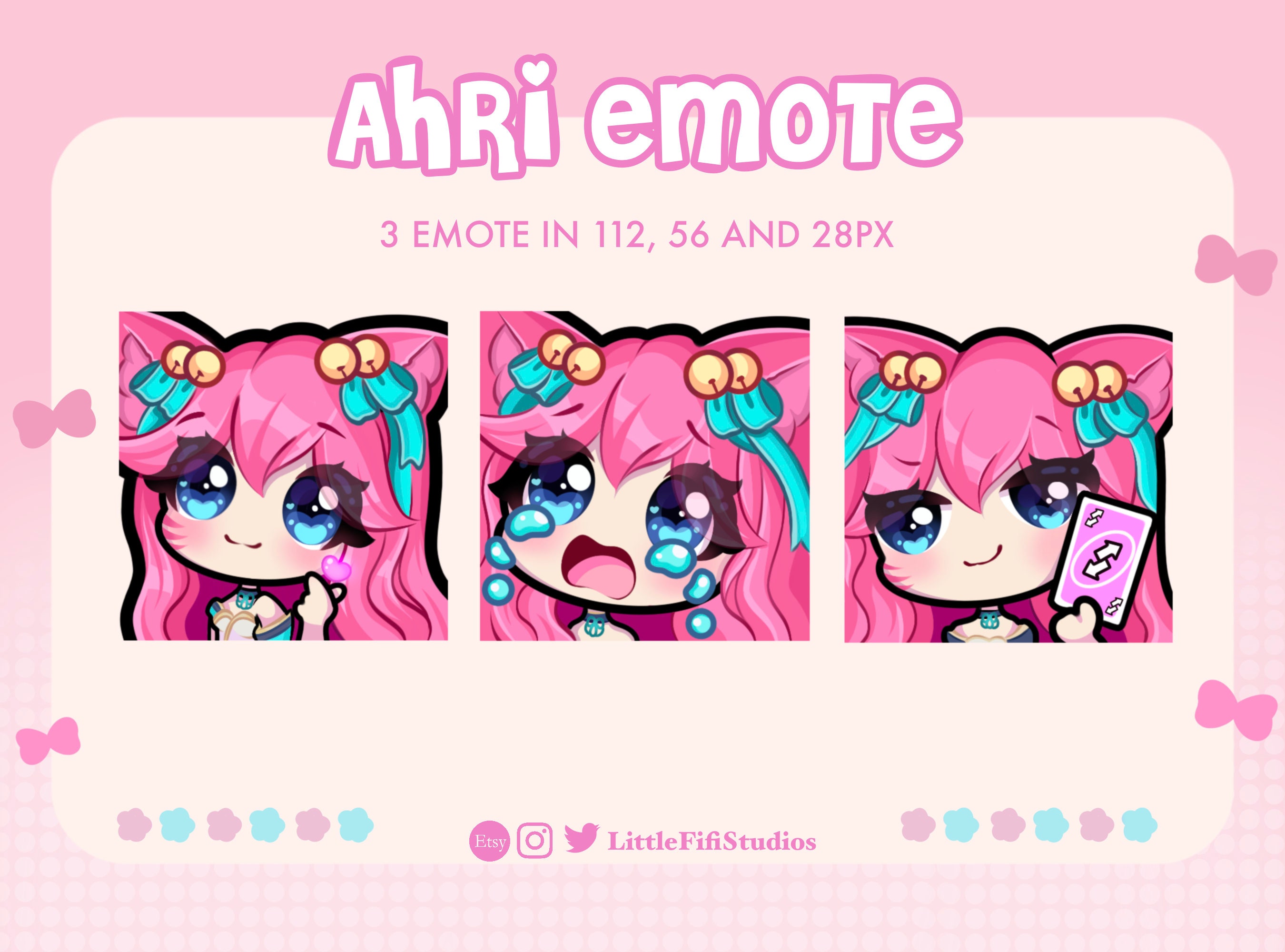 Ahri Twitch Emote Collection, Emotes for Twitch/youtube/kick/discord ...