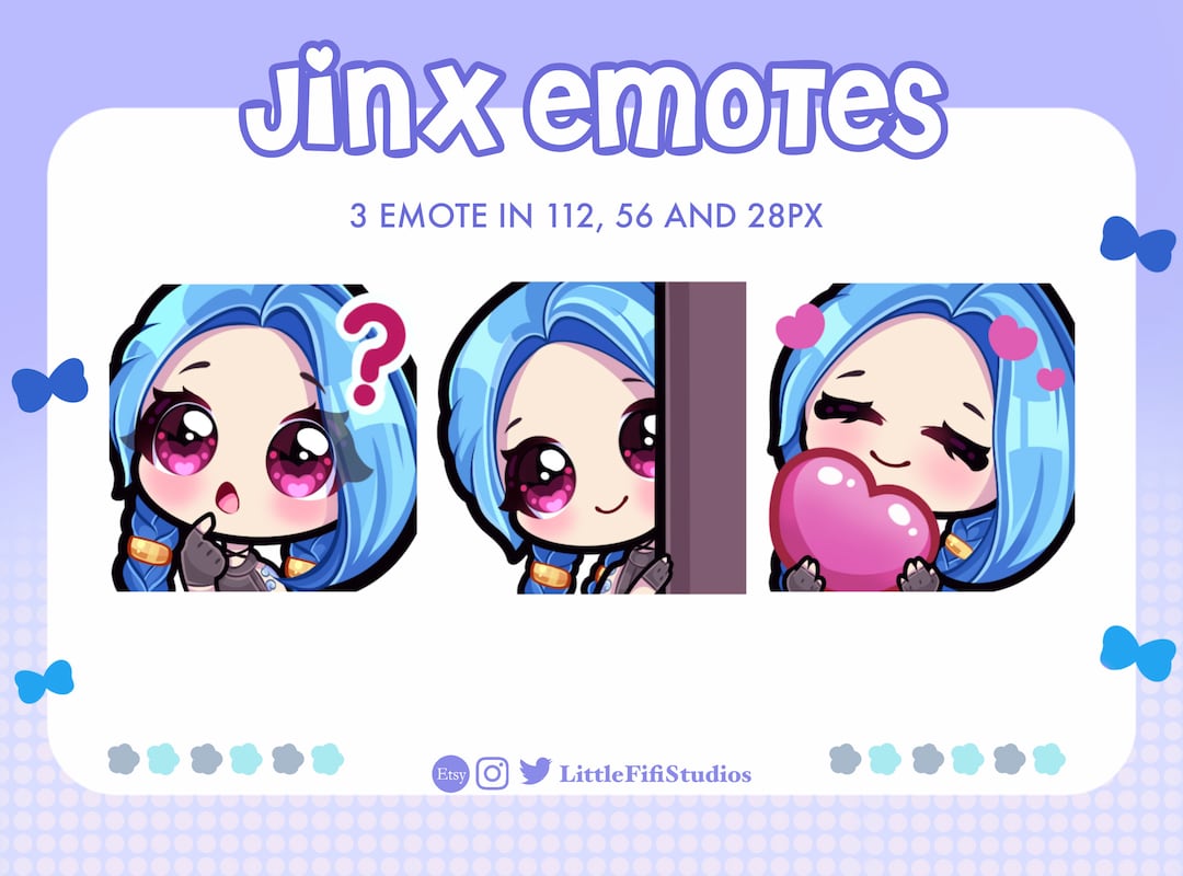 Jinx Twitch Emote Collection, Emotes for Twitch/youtube/kick/discord ...