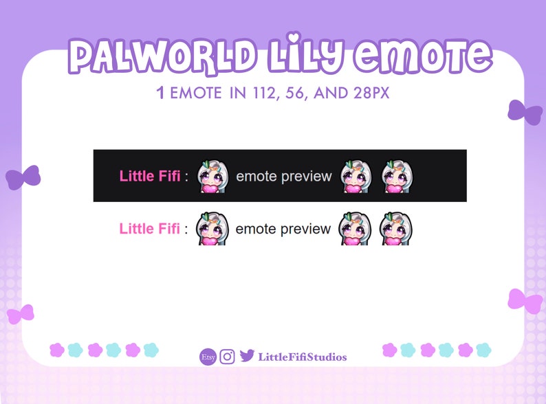 Palworld Lily Twitch Emote Collection, Emotes for Twitch/youtube/kick ...