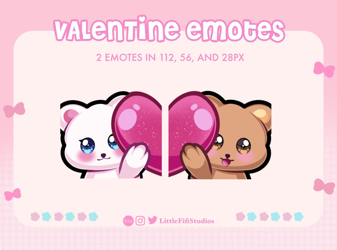 Valentine Twitch Emote, Valentine Emote, Emotes for Twitch/discord ...