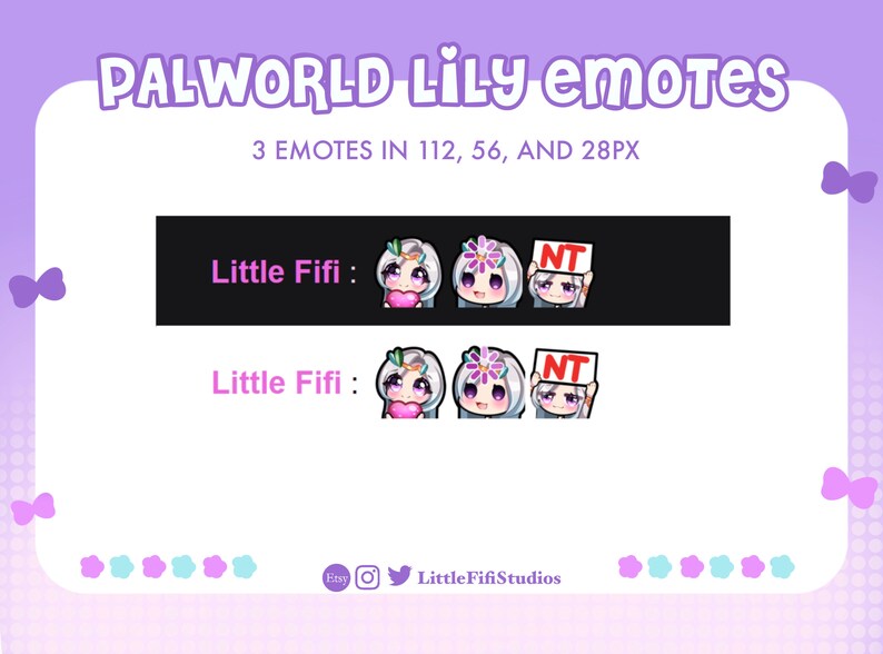 Palworld Lily Twitch Emote Collection, Emotes for Twitch/youtube/kick ...