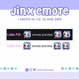 Jinx Twitch Emote Collection, Emotes for Twitch/youtube/kick/discord ...