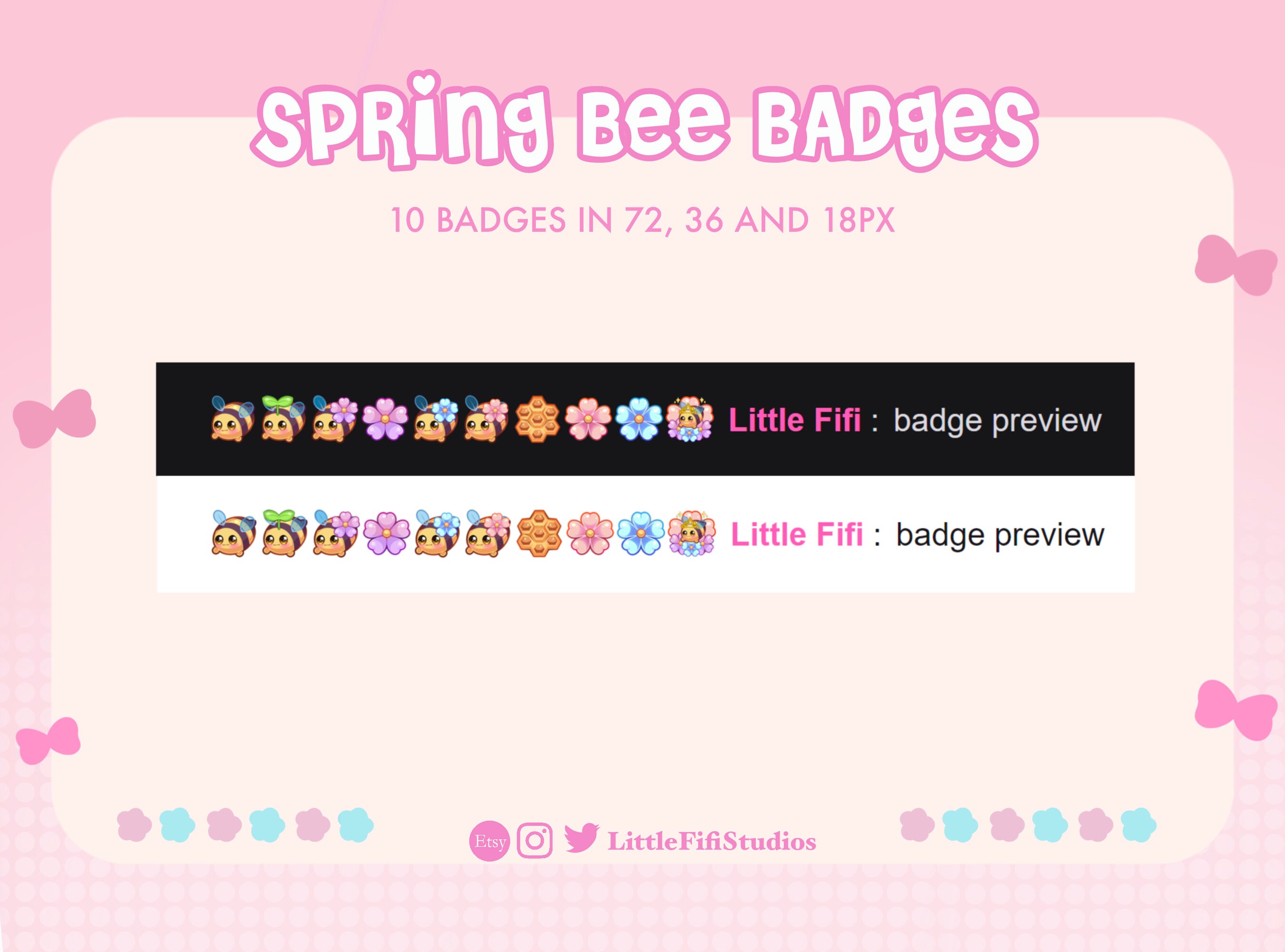 Bee Twitch Sub Badge Collection, Bee Badge, Sub Badges for Twitch ...