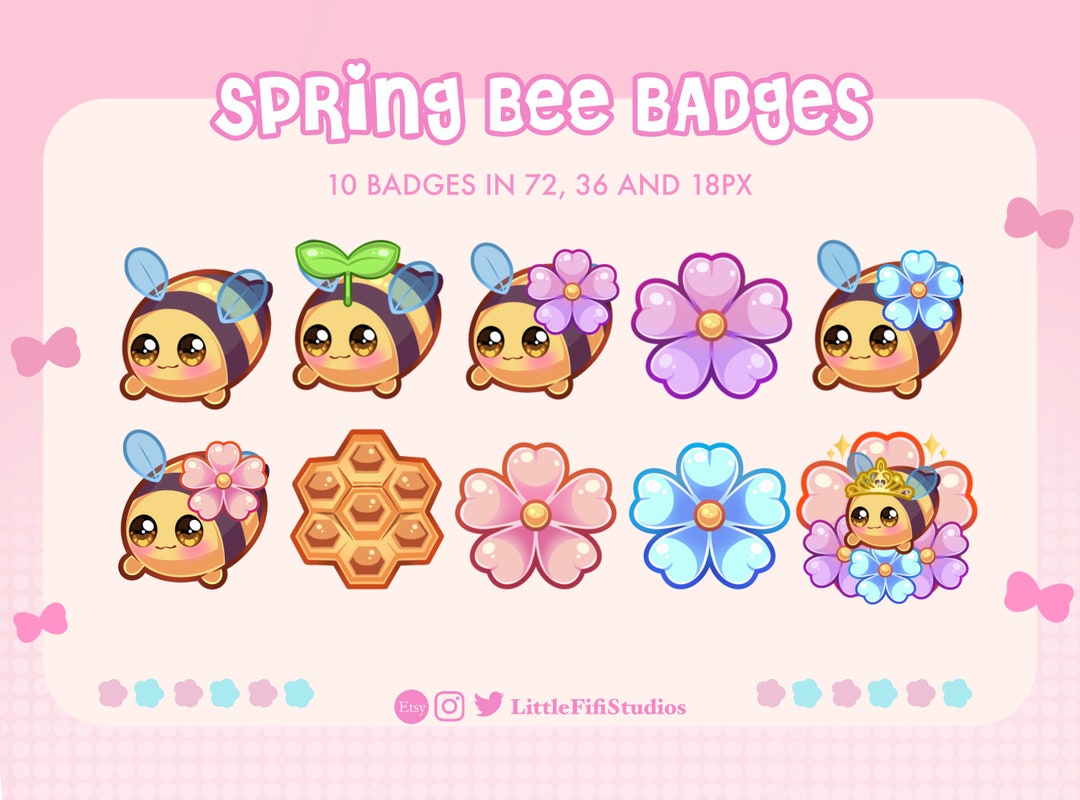 Bee Twitch Sub Badge Collection, Bee Badge, Sub Badges for Twitch ...