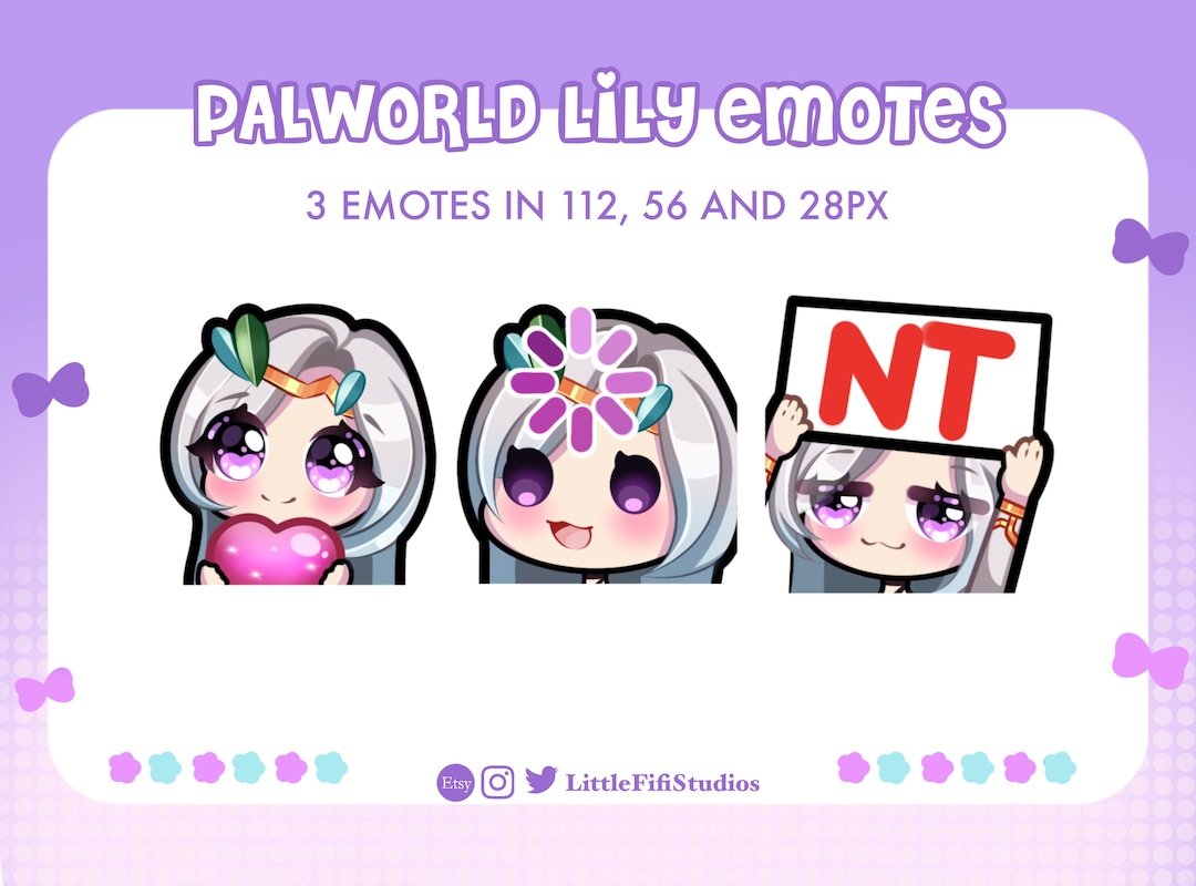 Palworld Lily Twitch Emote Collection, Emotes for Twitch/youtube/kick ...