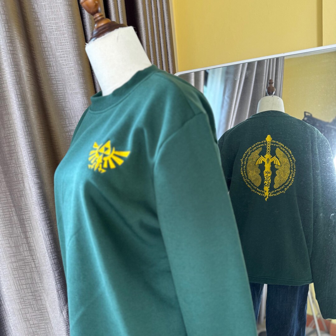 Legend of Zelda Embroidered Hoodie & Sweatshirt, Hylian Crest Master ...