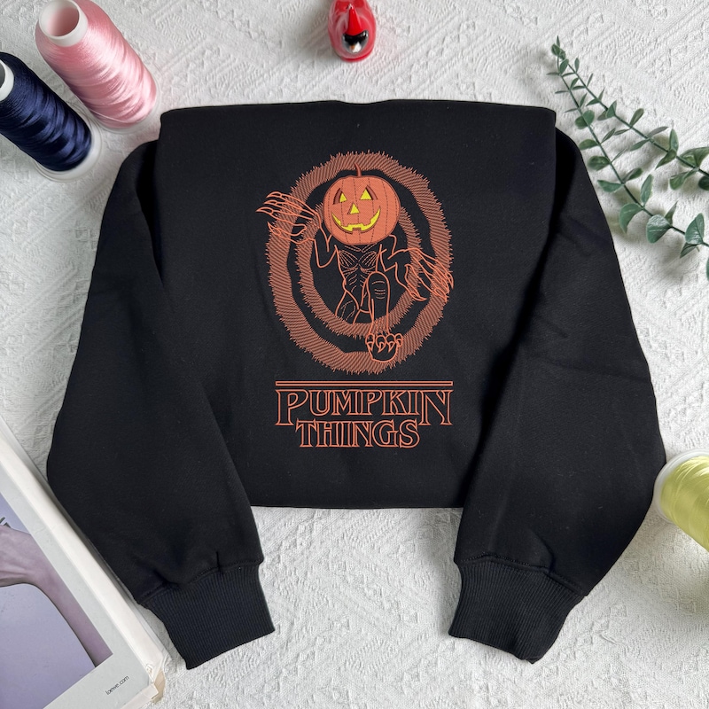 Strangers Things Embroidered Hoodie - Etsy