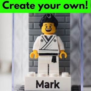 Personalised Engraved LEGO® Brick & Minifigure Karate Judo Martial Arts ...