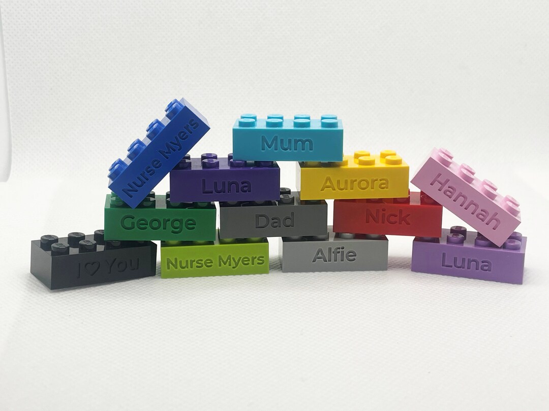 Personalised Engraved LEGO® Brick Made Using 100% Brand New - Etsy