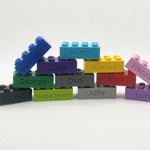 Personalised Engraved LEGO® Brick Made Using 100% Brand New LEGO ...