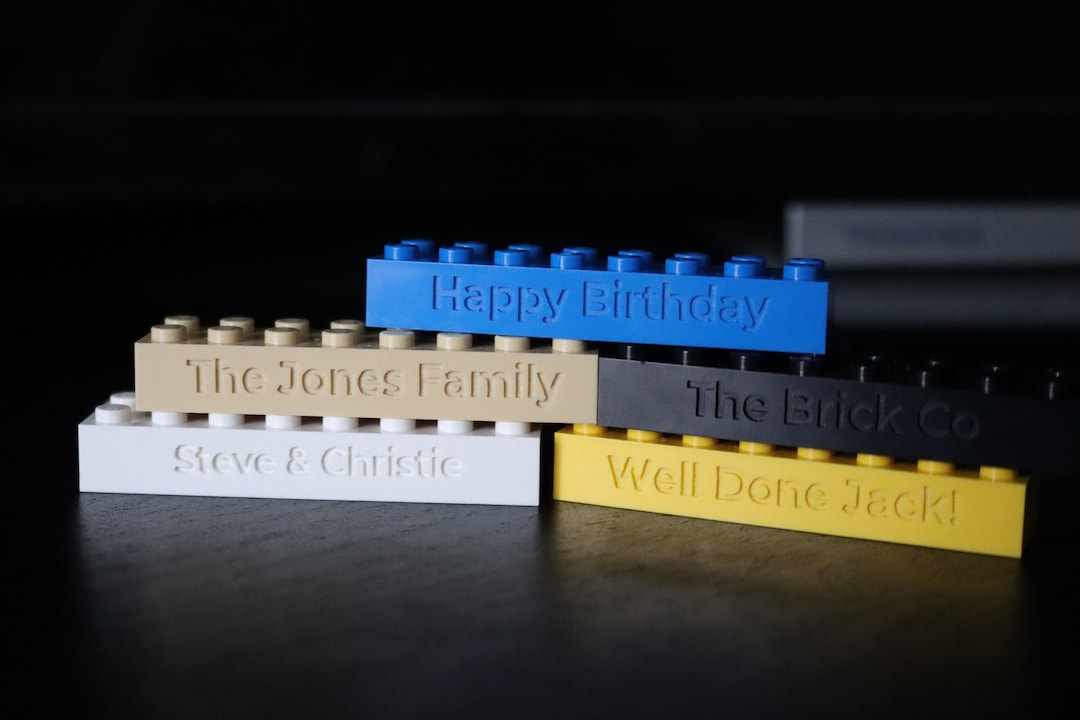 Personalised Engraved LEGO® Brick 2x8 Made Using 100% Brand New LEGO ...