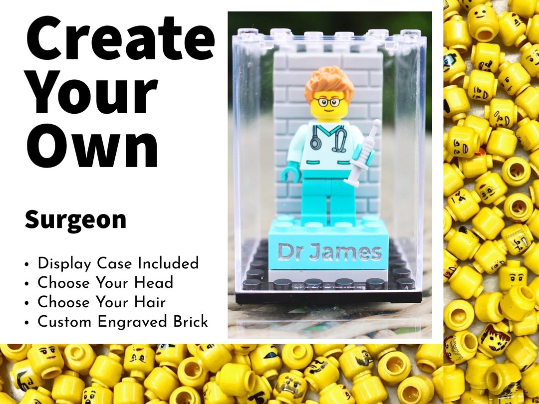Personalised Engraved LEGO® Brick & Minifigure Doctor / Surgeon, Made ...