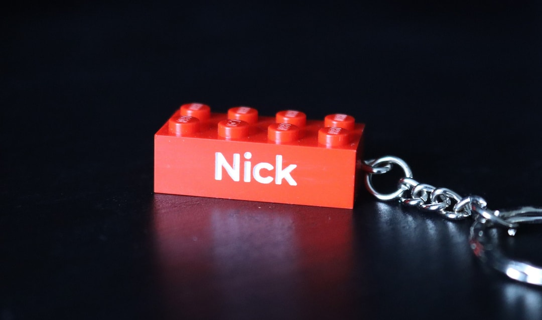 Personalised Engraved LEGO® Keyring **COLOURED** Made Using 100% Brand ...
