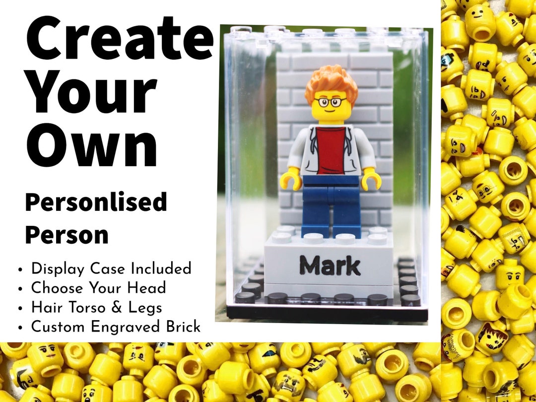 Personalised LEGO® Minifig Display Case, Gift for Him, Gifts for Her ...