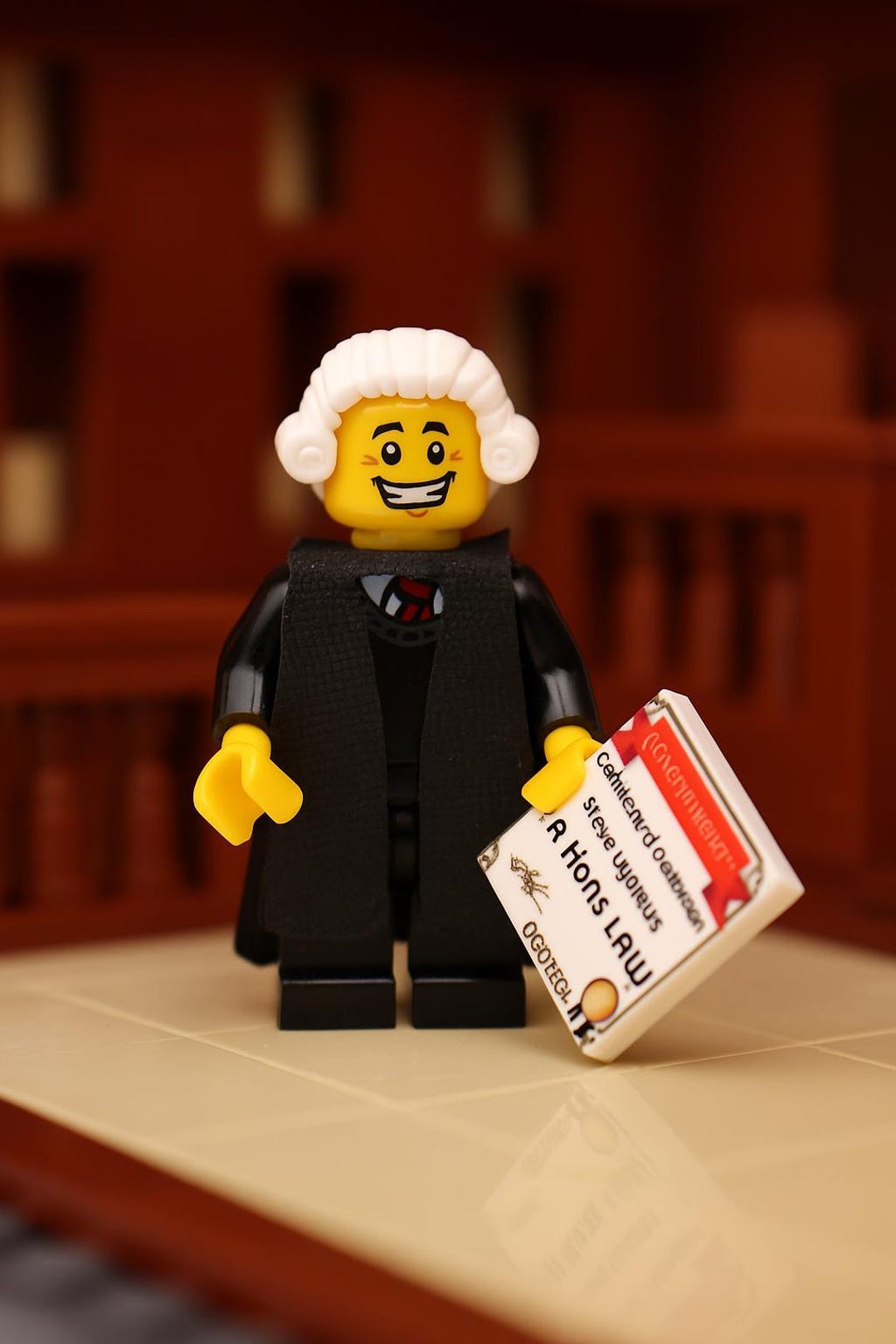 Personalised LAW Graduate Engraved LEGO® Brick & Minifigure Student ...