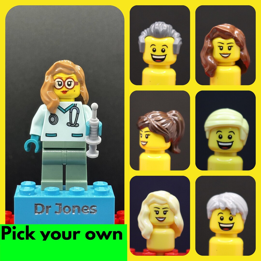 Personalised Engraved LEGO® Brick & Minifigure Doctor / Surgeon, Made ...