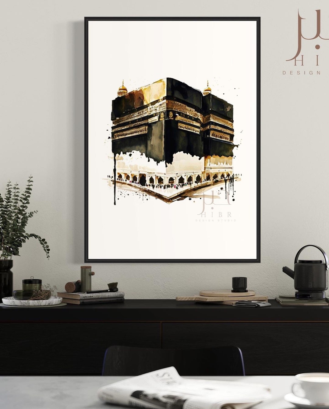 Kabah Watercolour Painting | Islamic Art | Muslim Home Decor | Ramadan ...