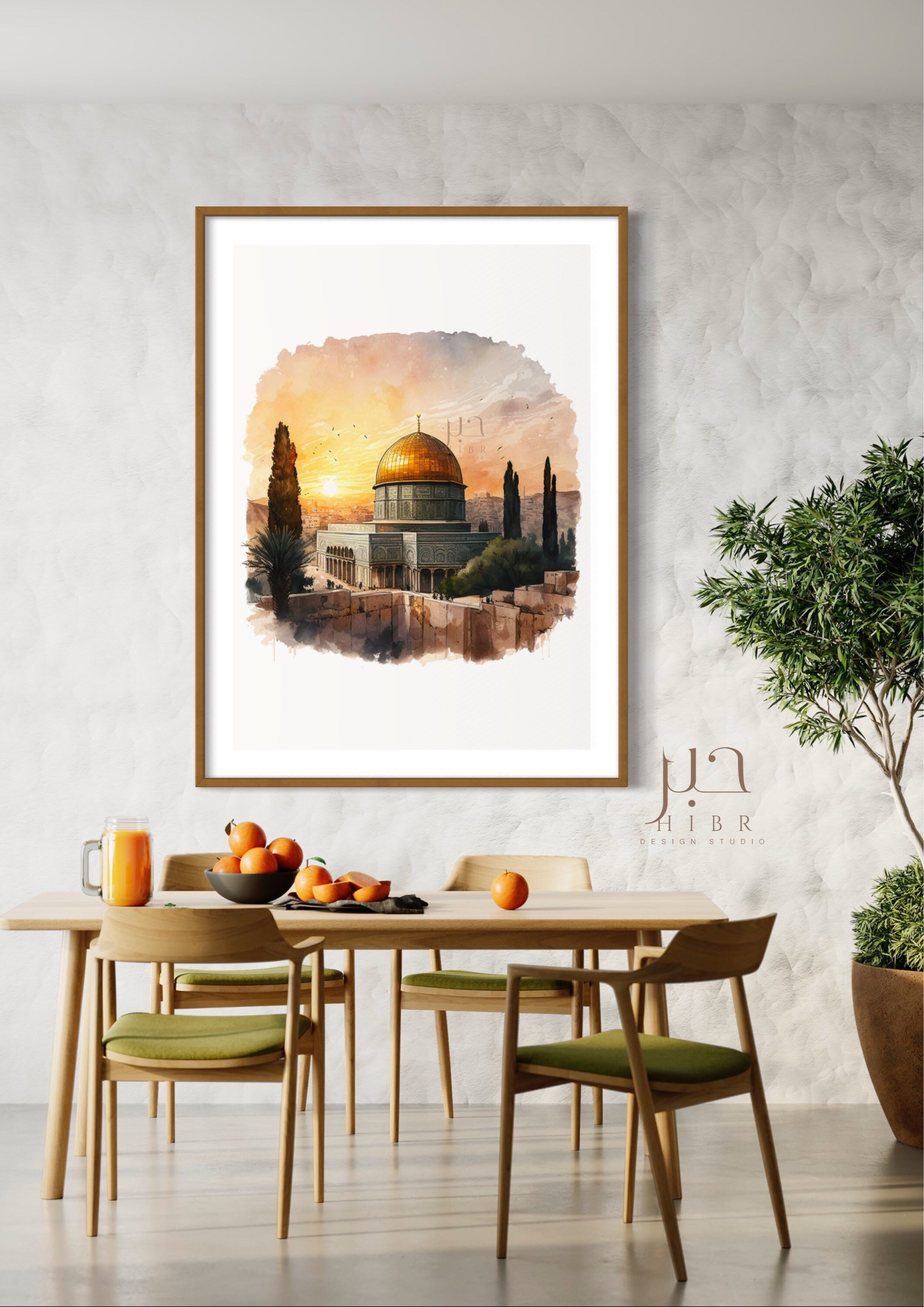 Masjid Al Aqsa Watercolour Painting Islamic Art Muslim Home Decor ...