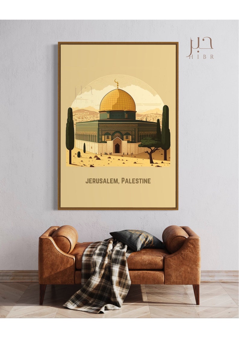 Masjid Al Aqsa Illustration Islamic Art Muslim Home Decor Ramadan Eid ...