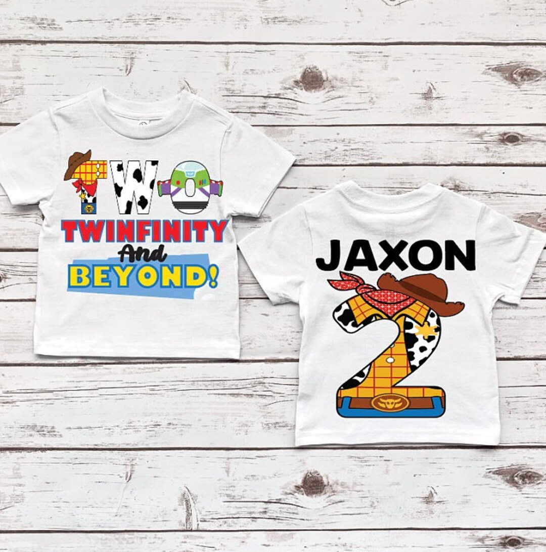 Two Infinity and Beyond Shirt Twin, Toy Story Birthday Shirt, Woody ...